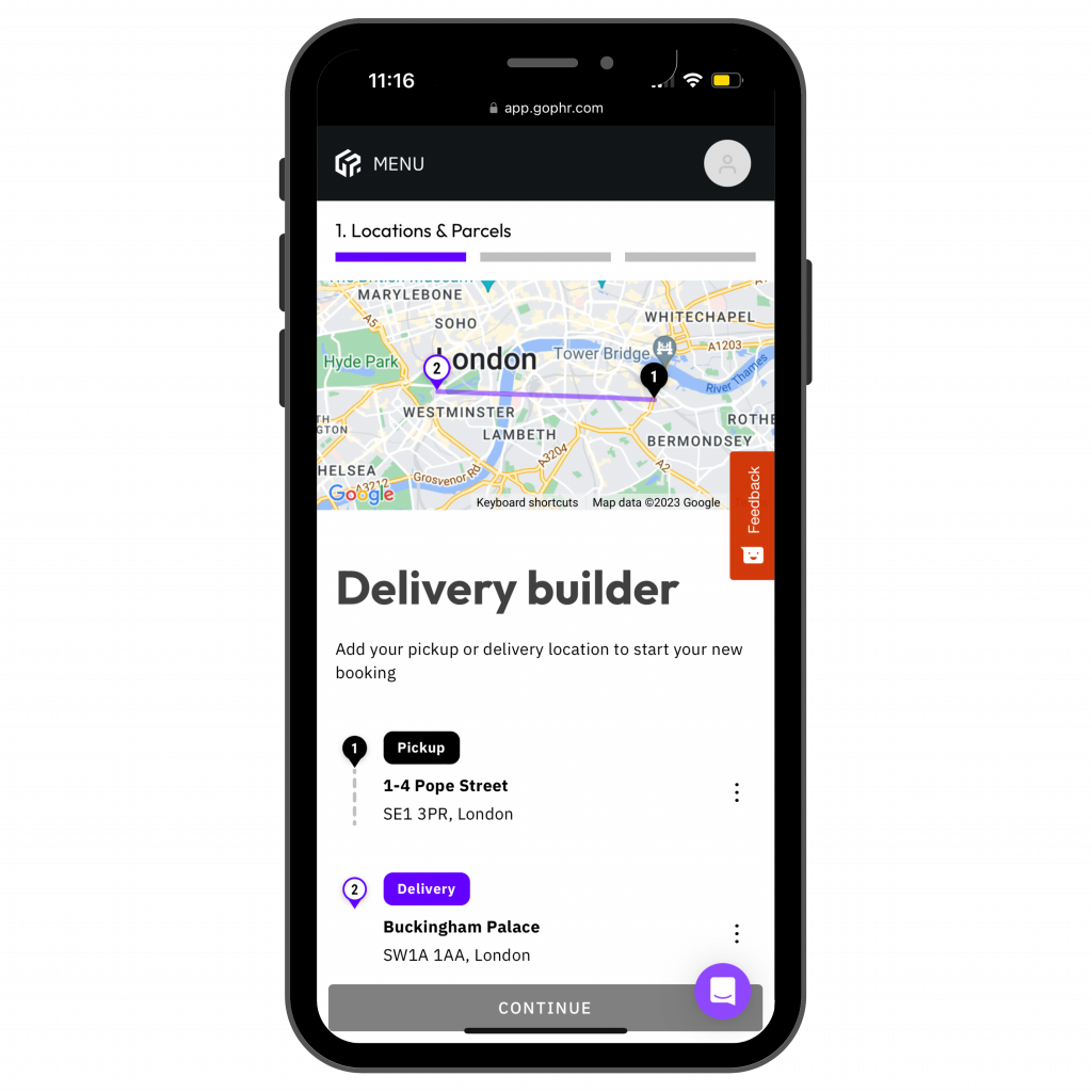 Gophr’s new booking platform - Gophr Couriers